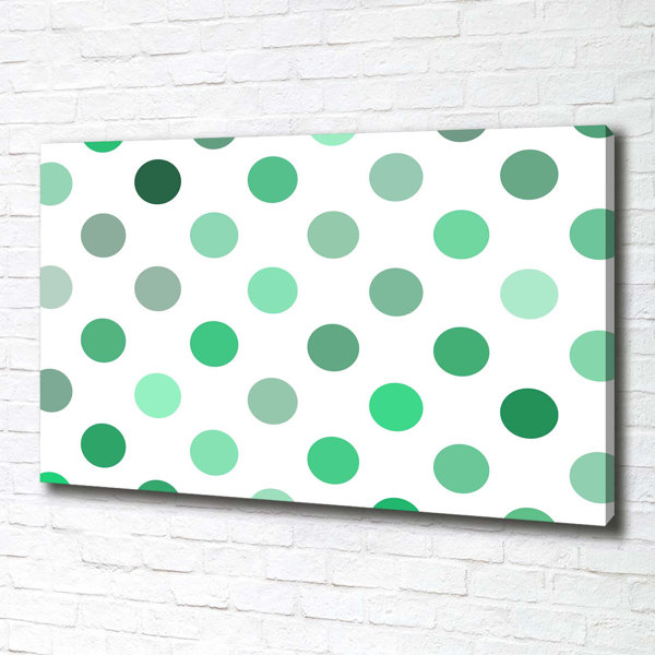 Brayden Studio Grüne Punkte - Kunstdrucke auf Leinwand - Wrapped Canvas | Wayfair.de